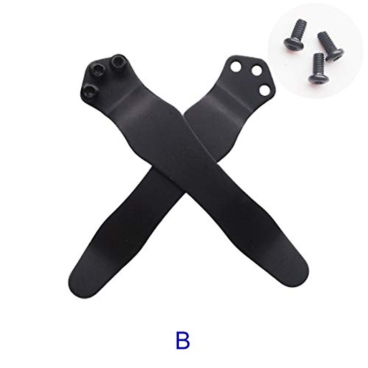 5Afashion 2 pcs Deep Carry Pocket Clips for Folding Knives,Kydex Waist Clip,Folding Knife Back Clips (B)