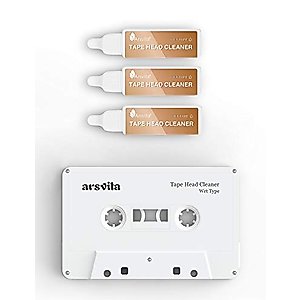 Arsvita Audio Tape/Cassette Head Cleaner with 3 Cleaner Solutions