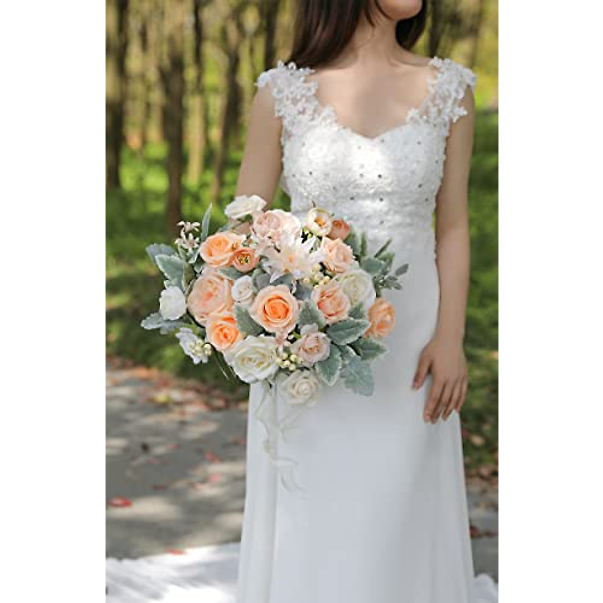 HIMIFOLO Artificial Wedding Flowers Combo Box Set for DIY Centerpieces Arrangements Bridal Bouquet Table Chair Decor Candle Holder Baby Shower Cake Decor Flower Strips Home Decorations (Champagne)