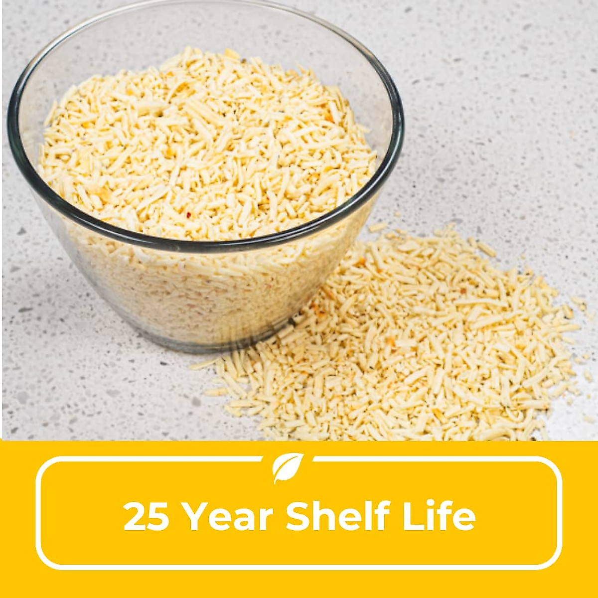 Nutristore Freeze-Dried Cheese Sample Variety 3-Pack | Cheddar, Mozzarella, & Pepper Jack | Perfect for Snacking, Backpacking, & Home Meals | Bulk Emergency Survival Food Storage | 25 Year Shelf-Life