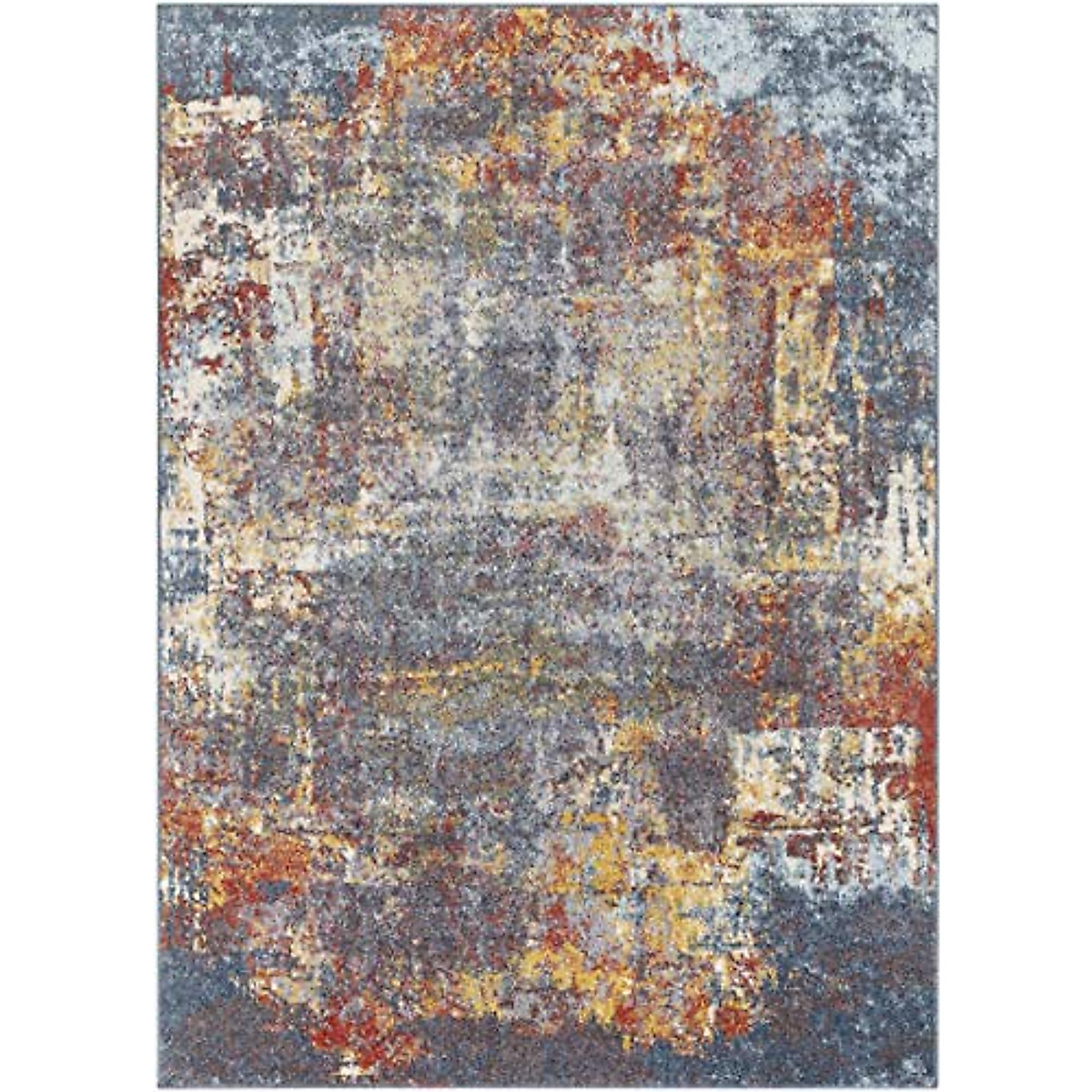 Artistic Weavers Eira Modern Abstract Area Rug,6'7" x 9',Blue/Orange