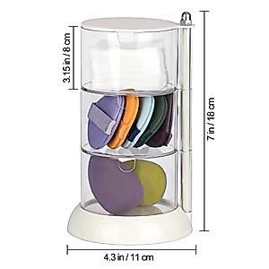 JessLab Stackable Storage, 3 Layers Acrylic Hair Accessory Organizers Containers Jewelry Trays Makeup Organizer Storage for Bathroom Vanity Countertop