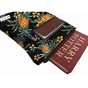 Pineapple Book Sleeve - Book Cover for Hardcover and Paperback - Book Lover Gift - Notebooks and Pens Not Included