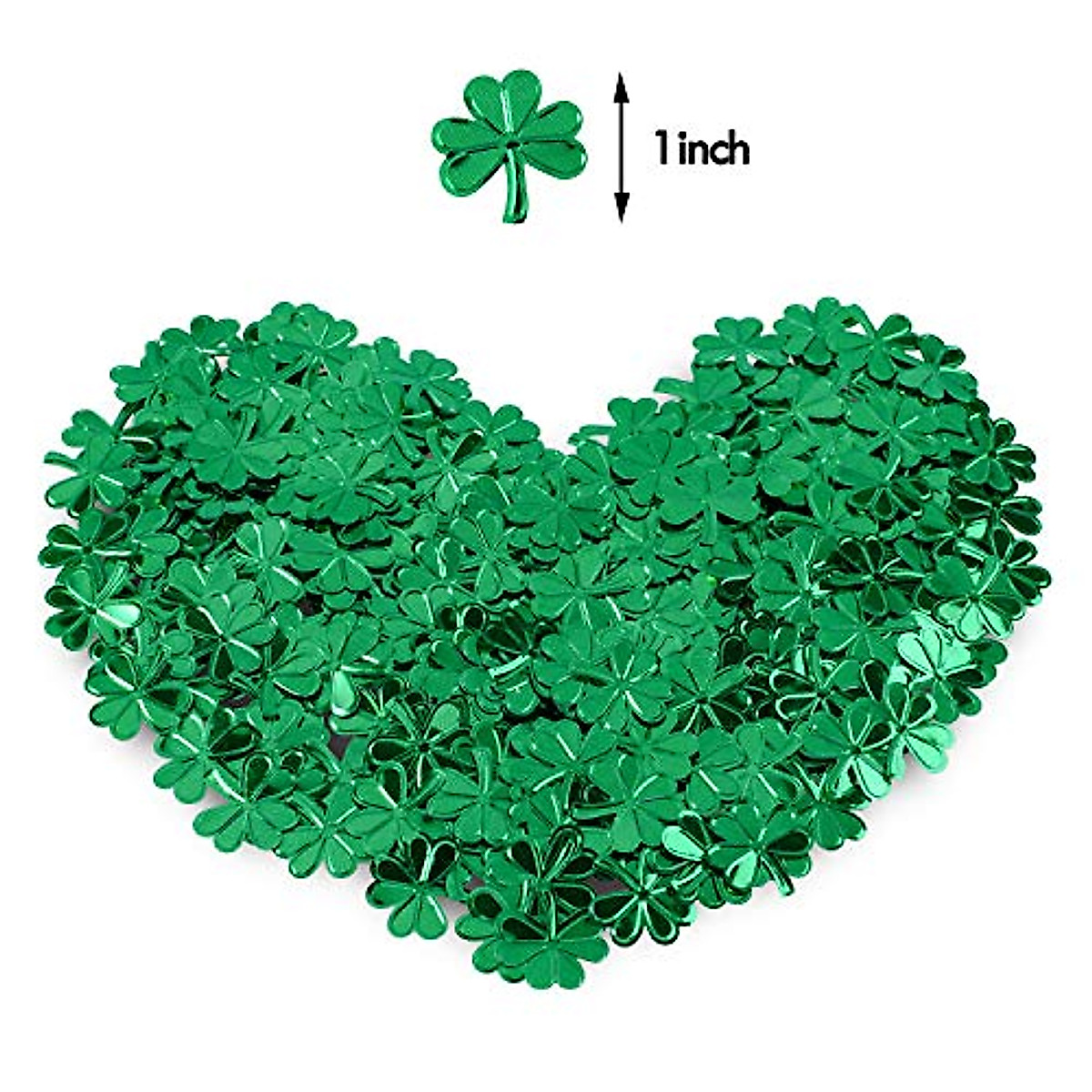 Whaline St Patrick's Day Table Decorations, 100 Pcs Plastic Good Luck Coins and 1 Oz Shamrock Clover Confetti Table Sprinkles for Irish St Patricks Party Decoration Favors Supplies