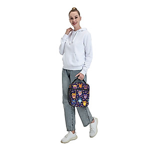 piuynsb Insulated Lunch Bag,Boys Lunch Box Reusable work Portable Lunch Tote For Girls Women Men and Adults Black And Grey Camo