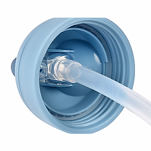 BEABA Straw Sippy Cup, Toddler Baby Straw Cup with Removable Handles, Leak and Spill Proof, BPA Phthalate Free, 8+ months, 10 oz, (Rain)