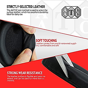 Krone Kalpasmos Professional Replacement Earpads for Sony WH-1000XM3, Compatitable with Sony WH-1000XM3 Noise Cancelling Headphone Luxury Soft Leather Memory Foam Black