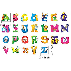Adam Victor Removable Fun Educational Alphabet Wall Decals Kids Room Decorations Art Décor Stickers Nursery DIY PVC Decal Bathroom Sticker