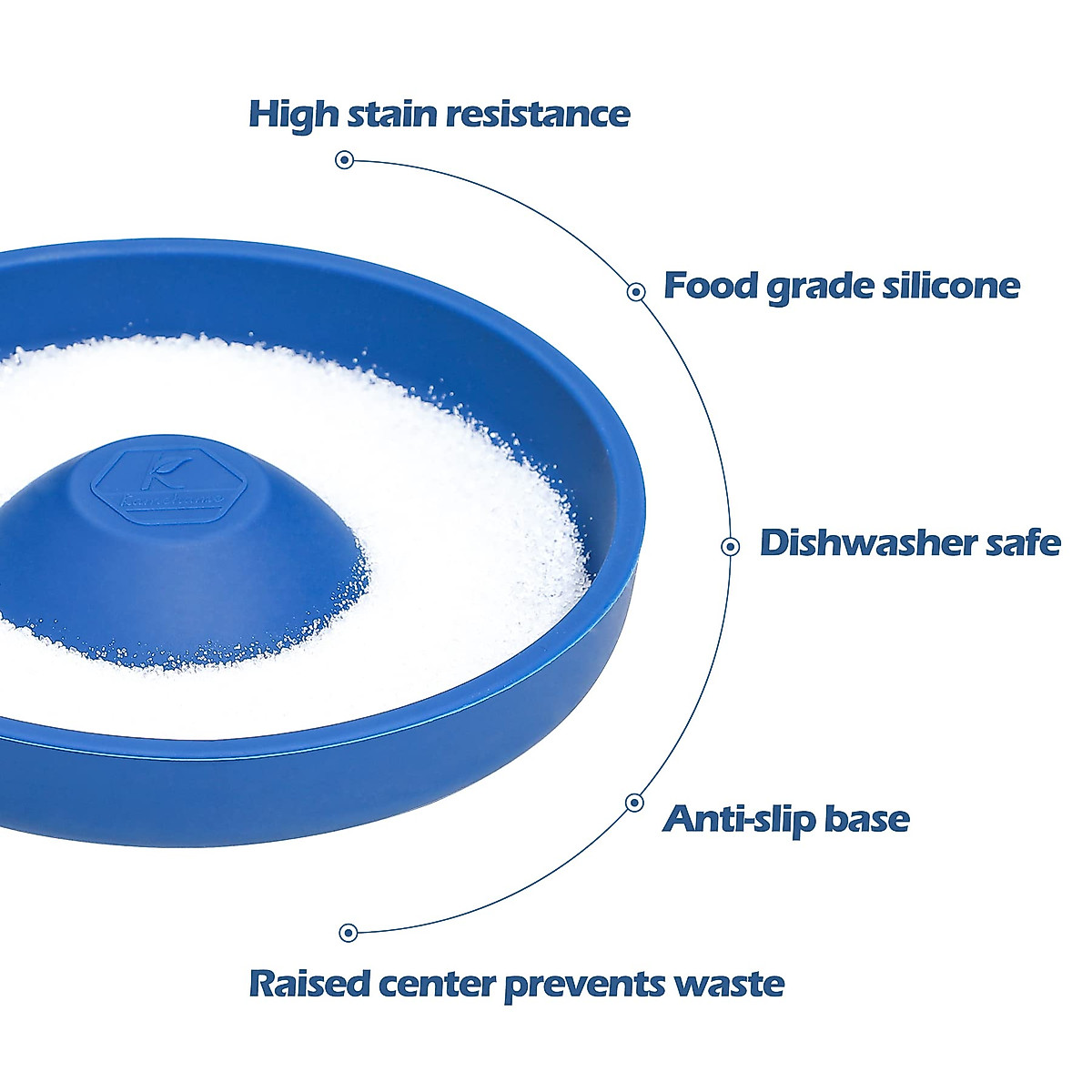 Kamehame Salt Rimmer for Cocktails, Silicone Margarita Salt Rimmer, Glass Rimmer, Bar Salt and Sugar Rimmer For Wide Glasses up to 5.5 Inches, Blue