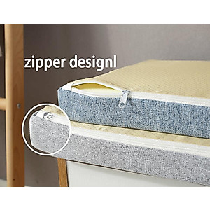 Hengz Outdoor/Indoor Bench/Swing Cushion 48 x 14 x 2 Inch Waterproof Furniture Seat Pad, Anti-Slip Bottom Settee Cushions, Bay Window Loveseat Sofa Couch Pad Gray