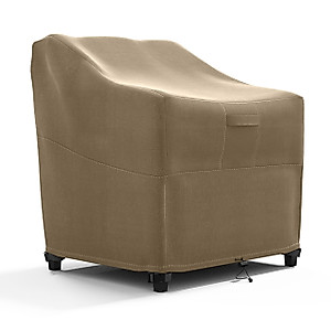 KHOMO GEAR Outdoor Chair Cover Patio Furniture Cover Waterproof Heavy Duty (Brown - Wide)
