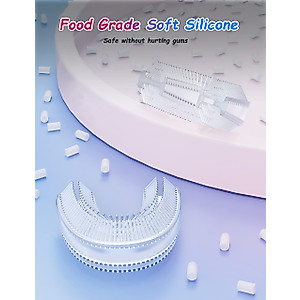 U Shaped Kid Electric Toothbrush Replacement Heads, 2PCS Kids Automatic Electric Toothbrush Replacement Heads, Food Grade Silicone Toddler Toothbrush Head for 2-6 Years Old