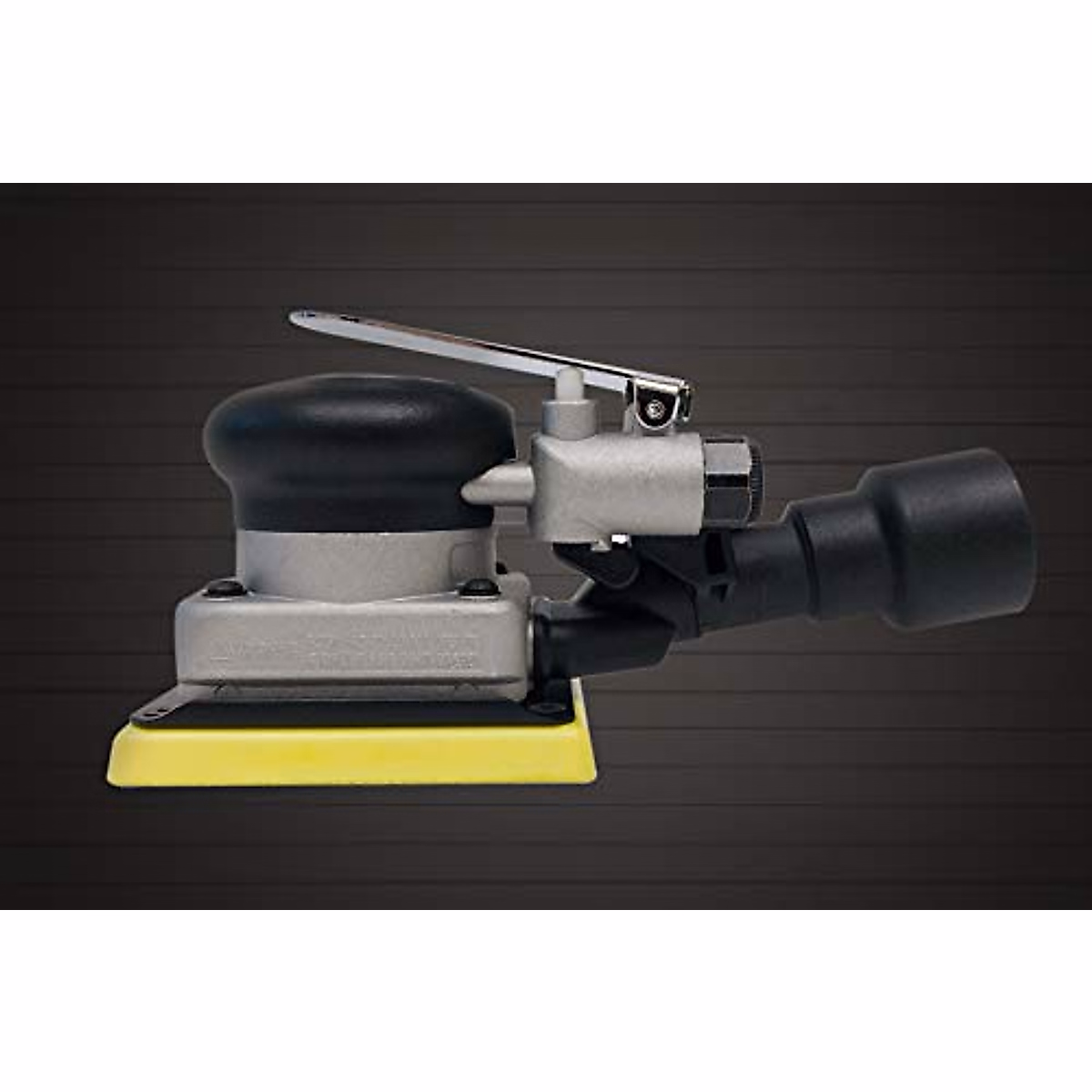 AirVANTAGE Industrial-Grade Orbital Pneumatic 3" x 4" Jitterbug Air Sheet Sander With 1" Diameter Central-Vacuum, 1/4 in. NPT Air Inlet (CV: PSA Vinyl)