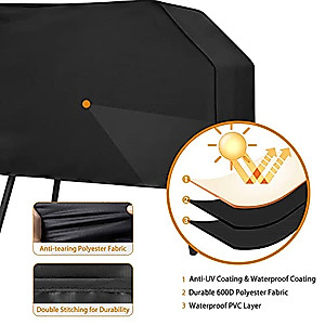 iCOVER 600D Griddle Cover for Blackstone 22 inch 17 inch Griddle with Hood and Stand, Waterproof Heavy Duty 600D Barbecue Cover Grill Cover for Blackstone 17" 22" Griddle
