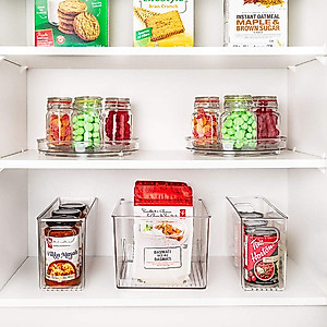 OrgSmart Clear Organizer Container for Fridge and Pantry Storage, Food, Drinks, Snacks, Laundry Organization, BPA-Free (Large - Narrow)