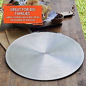 IMUSA USA Aluminum Round Budare, Single, Silver