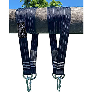 Aotedo 6.5FT x2, Hold 3000 lbs/pcs,Φ10mm carabiners thickness x2,Tree Swing Hanging Straps Kit,Yoga Strap and Stretching Strap for Tree Swings,Hammocks,Flexibility,Physical Therapy Exercise Stretching