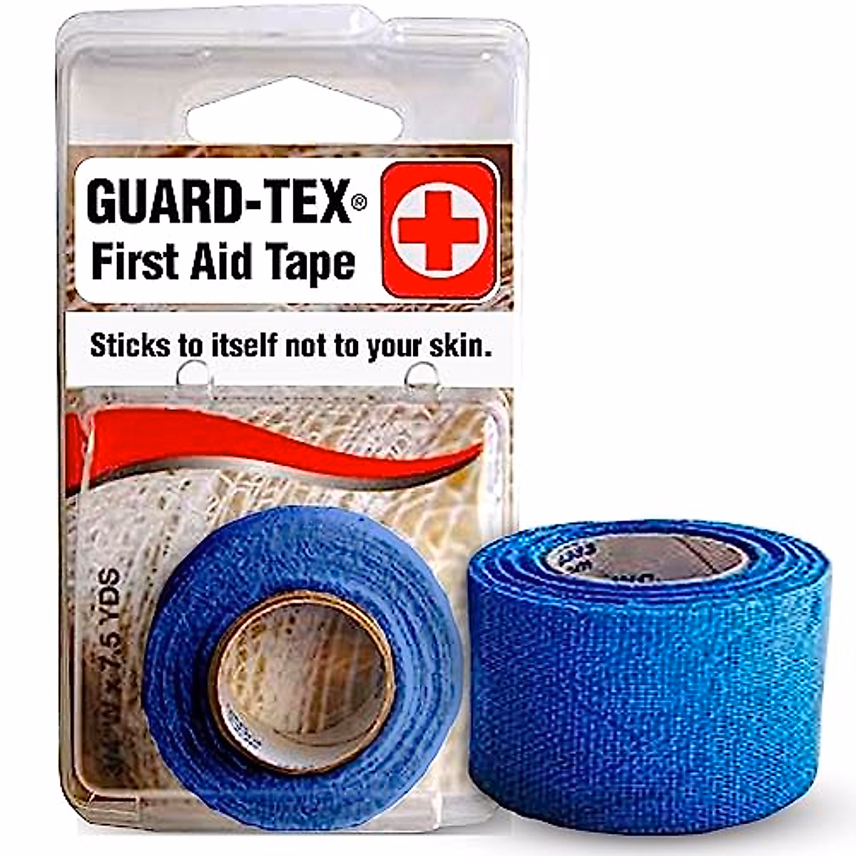 Guard-Tex Blue 1 1/2" Veterinarian Wide Tape - Self-Adhering Breathable Gauze for Non-Slip Grip and Wound Protections - 1 Roll x 7 ½ yds