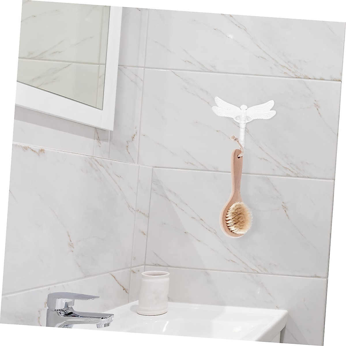 Cabilock 1 Set Dragonfly Hook Jacket Hooks Wall Mount Hooks Things Dragonfly Wall Art Key Hooks Home Storage Hooks Towel Rack Robe Hook Hanger Cute Wrought Iron White