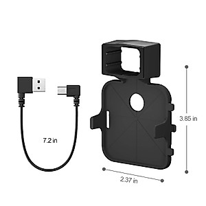 VOMENC Outlet Wall Mount Hanger for Blink Sync Module 2, Mounting Bracket Holder for Blink Outdoor and Indoor Security Camera Mount with Cable (Black 2Pack)