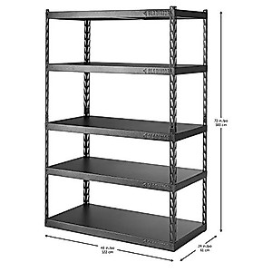 Gladiator "48" Wide EZ Connect Rack with Five 24" Deep Shelves", hammered granite
