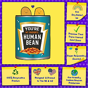 Cult Kitty To My Fave Human Bean - Funny Birthday, Best Friend All Occasion Card for Men - Thick, Premium All Occasion Card for Women, with Colourful Envelope