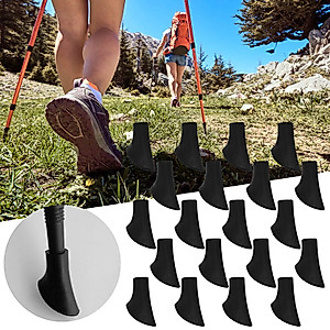 RiToEasysports 20 Pack Walking Stick Tips,Trekking Poles Tips Cane Tips with 11mm Hole Diameter for Walking Stick Accessories