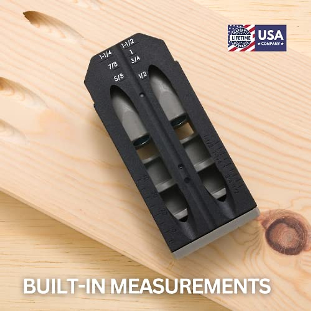 Massca Twin Pocket Hole Jig Kit – Adjustable & Easy to Use Joinery Pocket Screw Jig for Woodworking - Pocket Jig Tool with Drill Bit, Hex Key & Stop Collar – For DIY Carpentry Projects