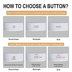 JUMXSRLE 70MM Toilet Tank Dual Flush Button Replacement Push Button Toilet Tank Covers Lid Parts Toilet Flush Valve Replacement Kit Water Tank Button Toilet Tank Flusher for Toilet Tank for Bathroom