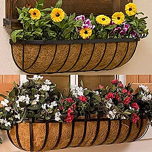 Ayybf 3-Packs Coco Liner,Wall Basket Planter Liner, Coco Liner Roll Hanging Basket Pad,Garden Plants Wall Planter Basket, Durable Coconut Husk for Planting. (24in)