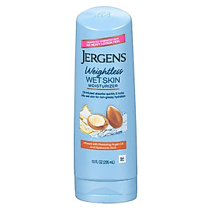 Jergens Wet Skin Moisturizer Argan Oil 10 Ounce (295ml) (3 Pack)