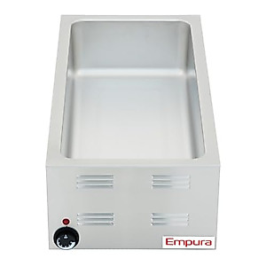 EMPURA Commercial 4/3-Size Electric Countertop Food Warmer | Portable Steam Table Bain Marie for Concession Stand Buffet Restaurant Hotel Caterer | 12" x 27" Opening, Stainless Steel, 120V, 1500W
