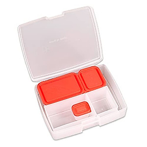 Bento Lunch Box Set w/ 5 Removable, Leak Proof Containers, On-the-Go Meal, Food Prep & Snack Packing Compartments w/Recipe Guide - Stackable, Microwave Safe Nesting Containers w Lids, Easy to Clean