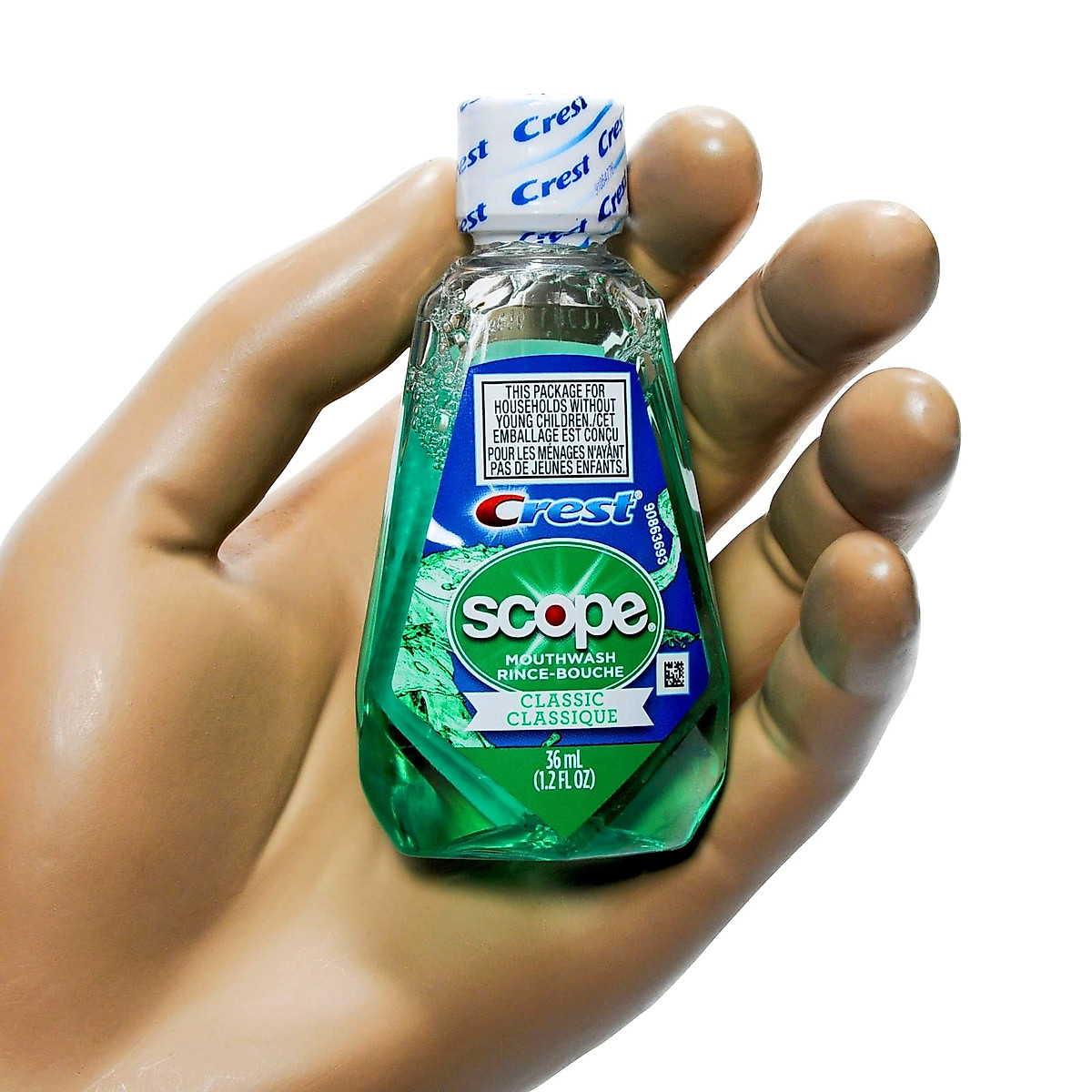 Kali Dreams 5 Piece Crest Toothbrush Toothpaste Travel kit, Crest Toothpaste, Crest Scope Mouthwash (Toothbrush, Toothbrush Cap, Mouthwash, Toothpaste, Travel Bag) - 4 Sets