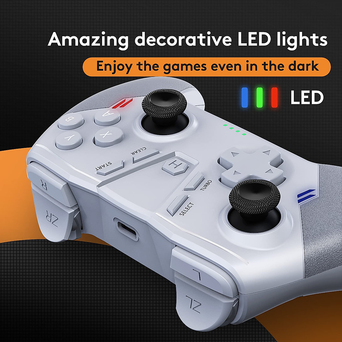 Uberwith Wireless Game Controller, Dual Vibration Joystick Gamepad Computer Game Controller for PC Windows 7/8/10, PS3/TV Box/Laptop/Android Mobile Phones