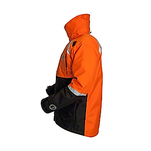 MUSTANG SURVIVAL - Catalyst Floatation Coat (Orange-Black - XL) - Harmonized Approval (CAN and US), 10k Waterproof, M-Tech Comfort System, Underarm ventiliation zips, D-Ring for Engine Kill Switch
