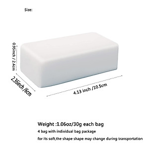 Waterproof Duct Seal Repair Sealing Clay 4 Pack White Moldable Silicone Putty, Quick Mending Mud for Pipe Connection, Wall Hole, Air Conditioning Holes (4)