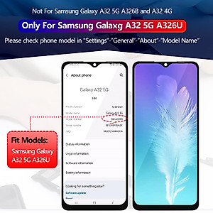 Screen for Samsung Galaxy A32 5G Screen Replacement for Samsung A32 5G A326U LCD Display Touch Screen Digitizer Assembly with Kit