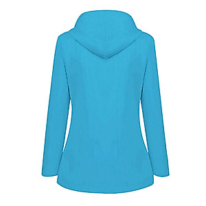 CapsA Women Womens Rain Jacket Outdoor Plus Jackets Waterproof Hooded Raincoat Windbreaker Striped Climbing Hiking Trench Coats