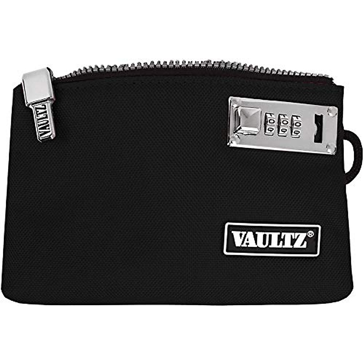 Vaultz Money Bag with Lock - 5 x 8 Inches, Men & Women's Locking Accessories Pouch for Cash, Bank Deposits, Wallet, Medicine, Phone and Credit Cards - Black