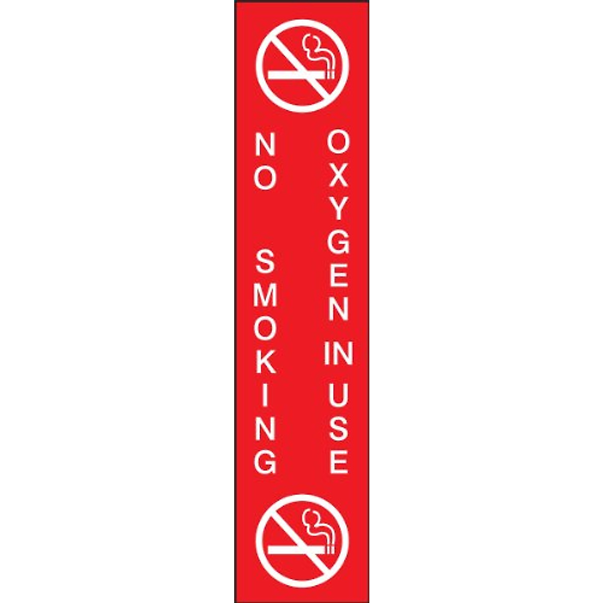 Accuform "No Smoking - Oxygen in Use Magnetic Vinyl Patient Care Sign", 9" x 2", MGS131