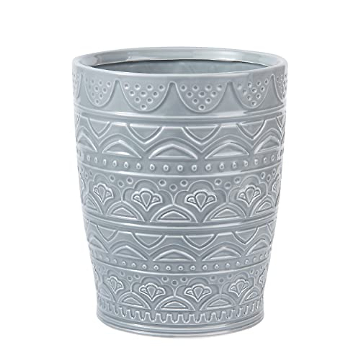 RXLVCKY Grey Bathroom Accessories Set, 5-Piece Ceramic Gift Set, Include Toothbrush Holder, Toothbrush Cup, soap Dispenser, soap Dish, Trash can