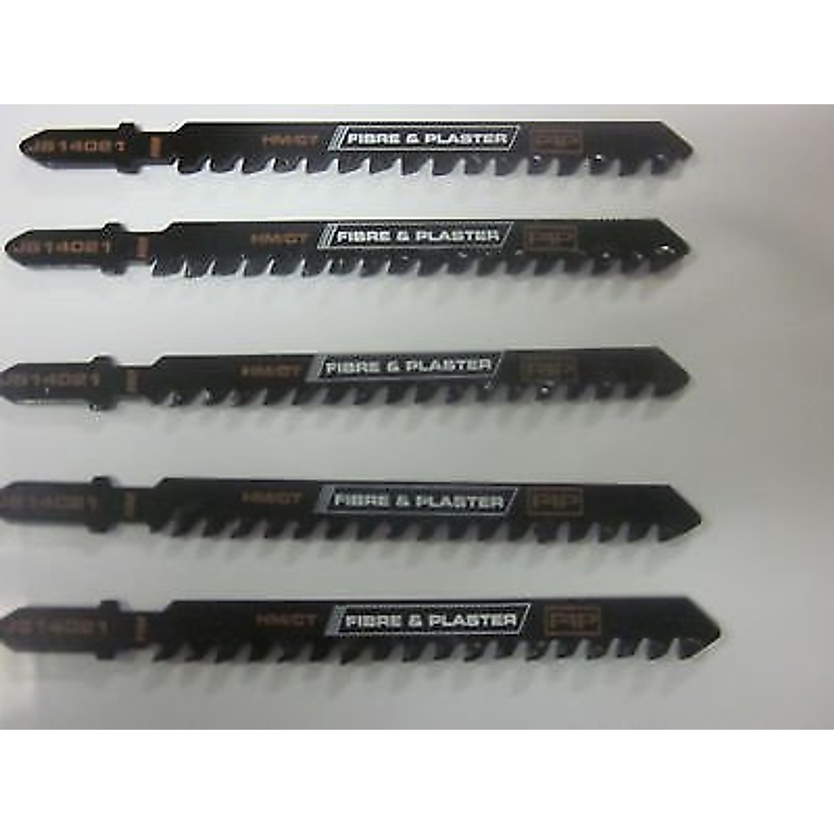 HM/CT 5pc T-SHANK SPECIAL FIBRE & PLASTER 6-tpi 4" CARBIDE JIGSAW BLADES T141HM