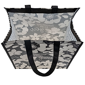 Karma Reusable Gift Bags - Tote Bag and Gift Bag with Handles - Perfect for Birthday Gifts and Party Bags RPET 1 Ink Floral Large