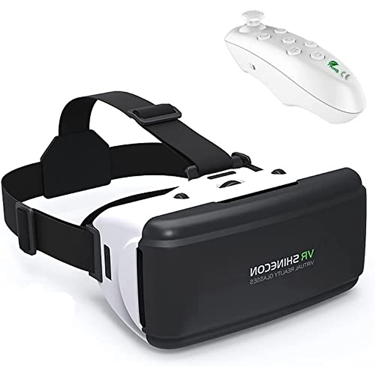 vr shinecon Thousand Magic Mirror G06 Mobile Phone VR Glasses Virtual Reality Game Console Head-Mounted 3D Glasses (White)