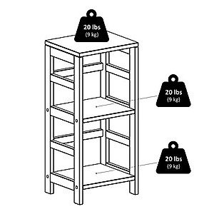 Winsome Leo model name 2 tier Shelving, Tall, Espresso