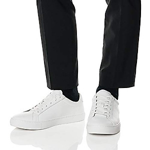 Voet Men's Milo Vegan Leather Classic Casual Fashion Sneaker, White, 10