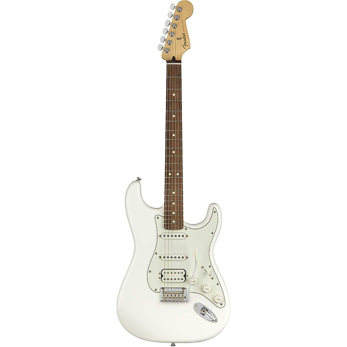 Fender Player Stratocaster HSS Electric Guitar, with 2-Year Warranty, Polar White, Pau Ferro Fingerboard