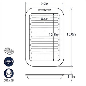 Nordic Ware Broiler Pan, 2-Piece Set, Nonstick