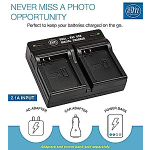 BM Premium 2 Pack of EN-EL23 Batteries and Dual Battery Charger for Nikon Coolpix B700, P900, P600, P610, S810c Digital Camera